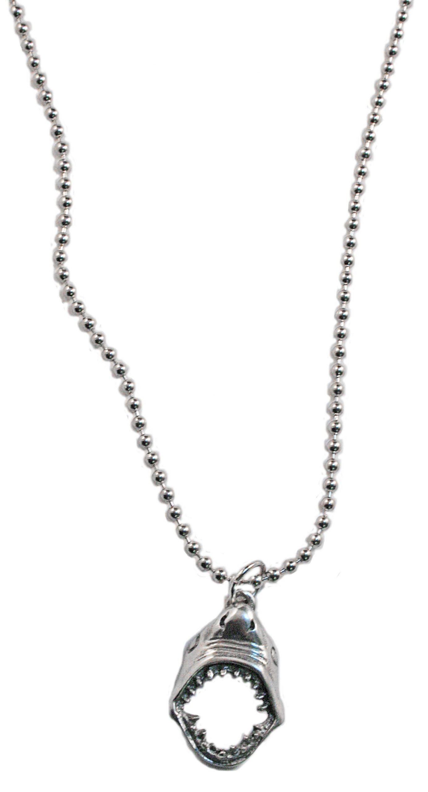 SHARKS JAW SILVER ON BALL CHAIN – Classics77